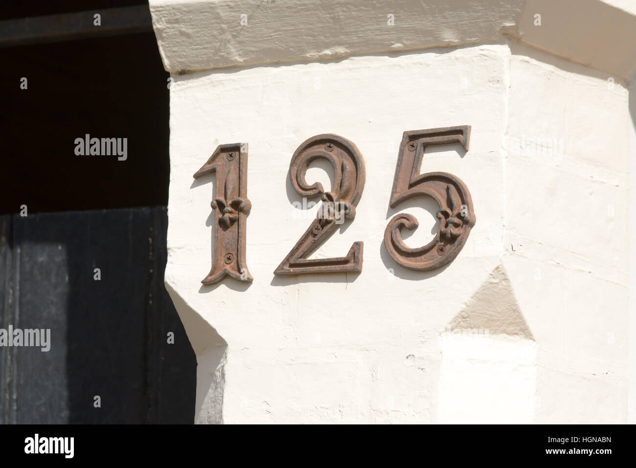 Number 125 sign hi-res stock photography and images - Alamy