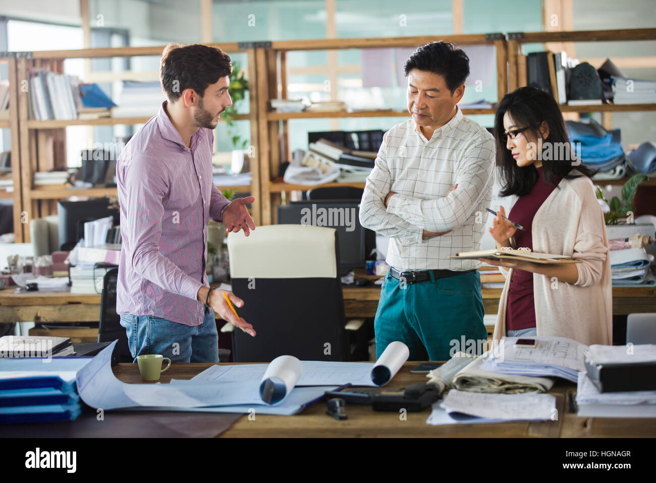 Architects working in the office Stock Photo - Alamy