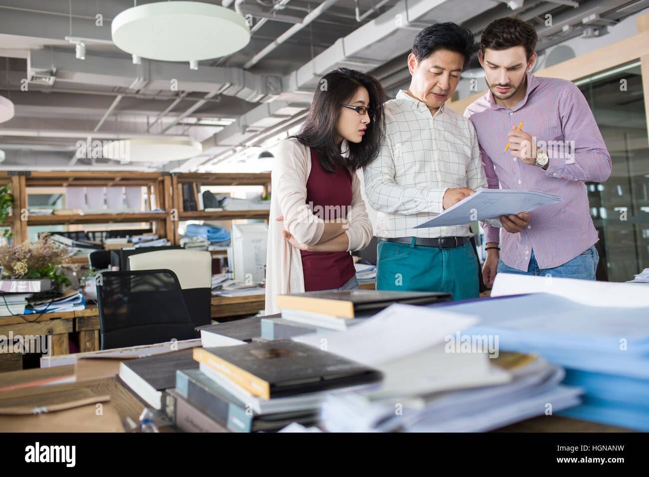 Architects working in the office Stock Photo - Alamy