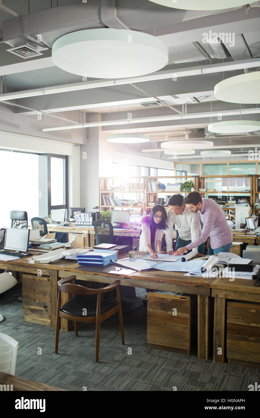 Architects working in the office Stock Photo - Alamy