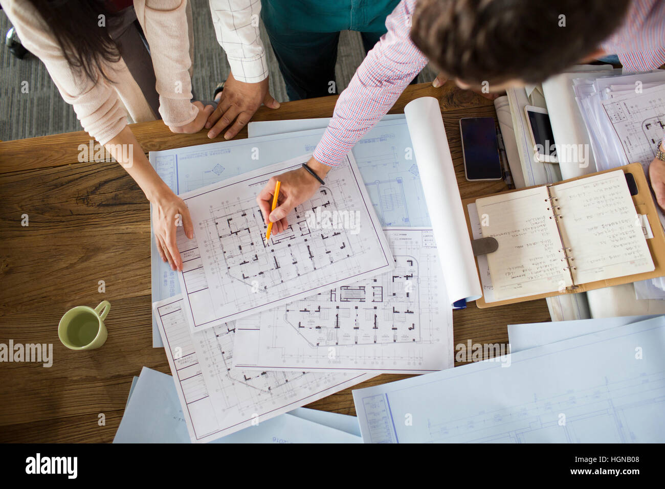 Architects working in the office Stock Photo - Alamy