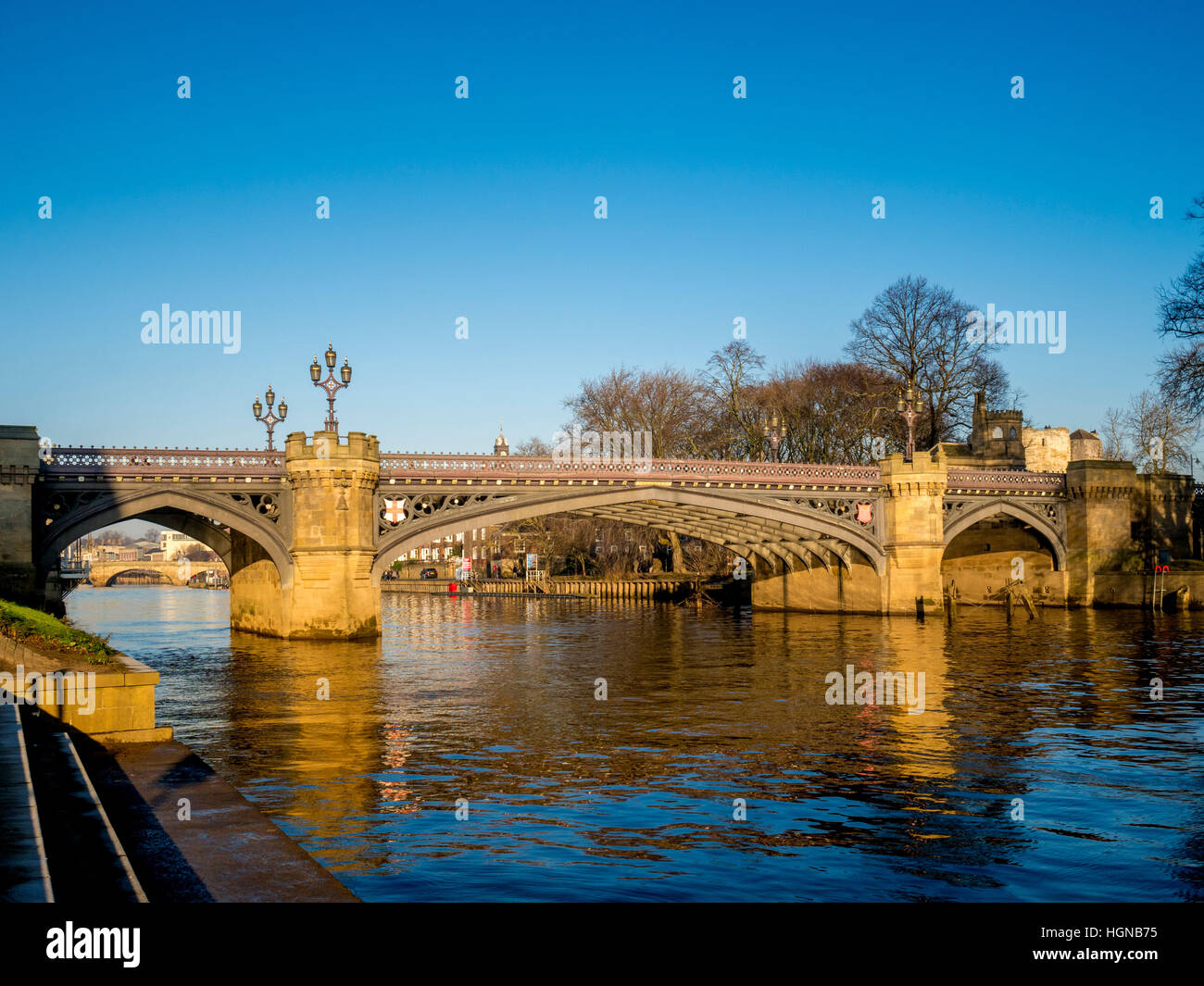 Skeldergate Bridge over the river Ouse in York, North Yorkshire, UK ...