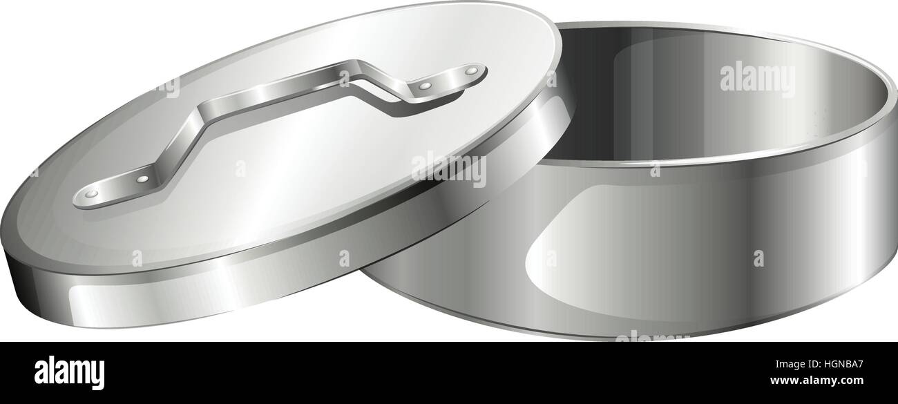 Aluminum bowl with lid illustration Stock Vector Image & Art - Alamy