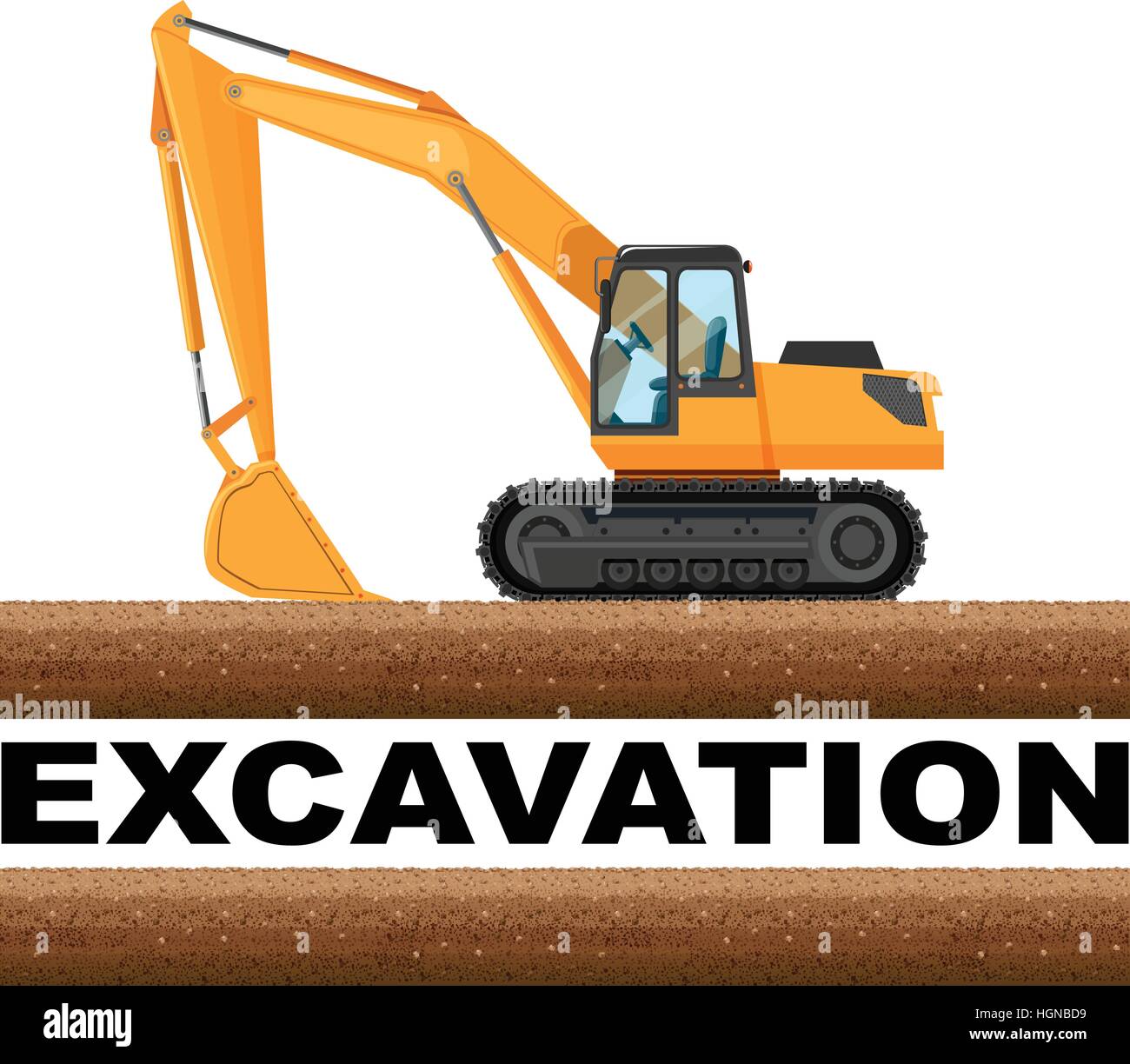 Excavation Stock Vector Images - Alamy