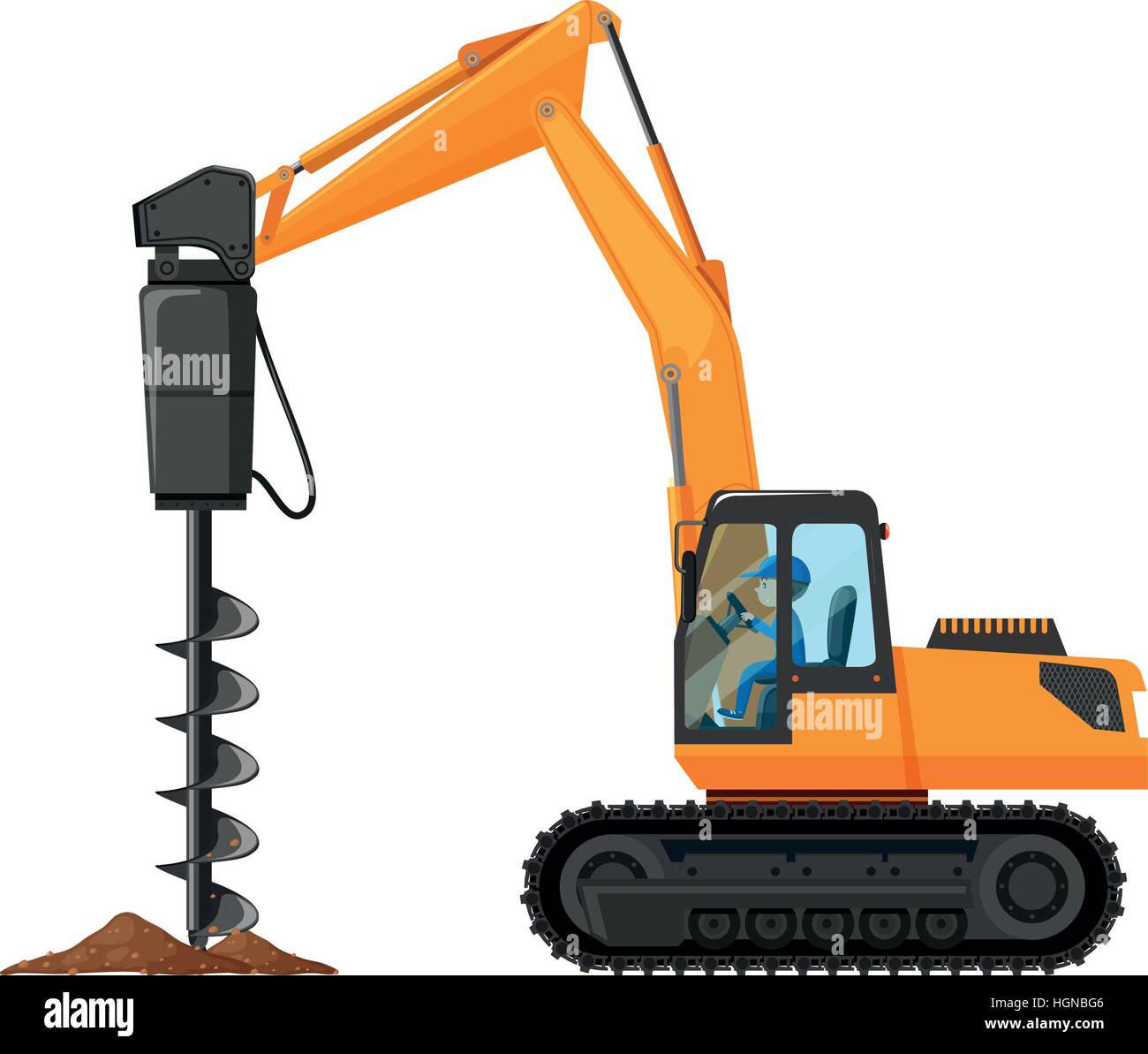 Man driving driller truck illustration Stock Vector Image & Art - Alamy