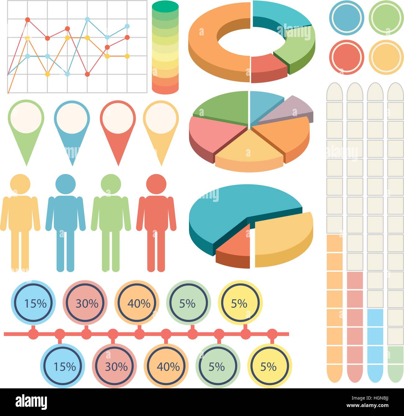 Infographic bar graphs illustration Stock Vector Images - Alamy
