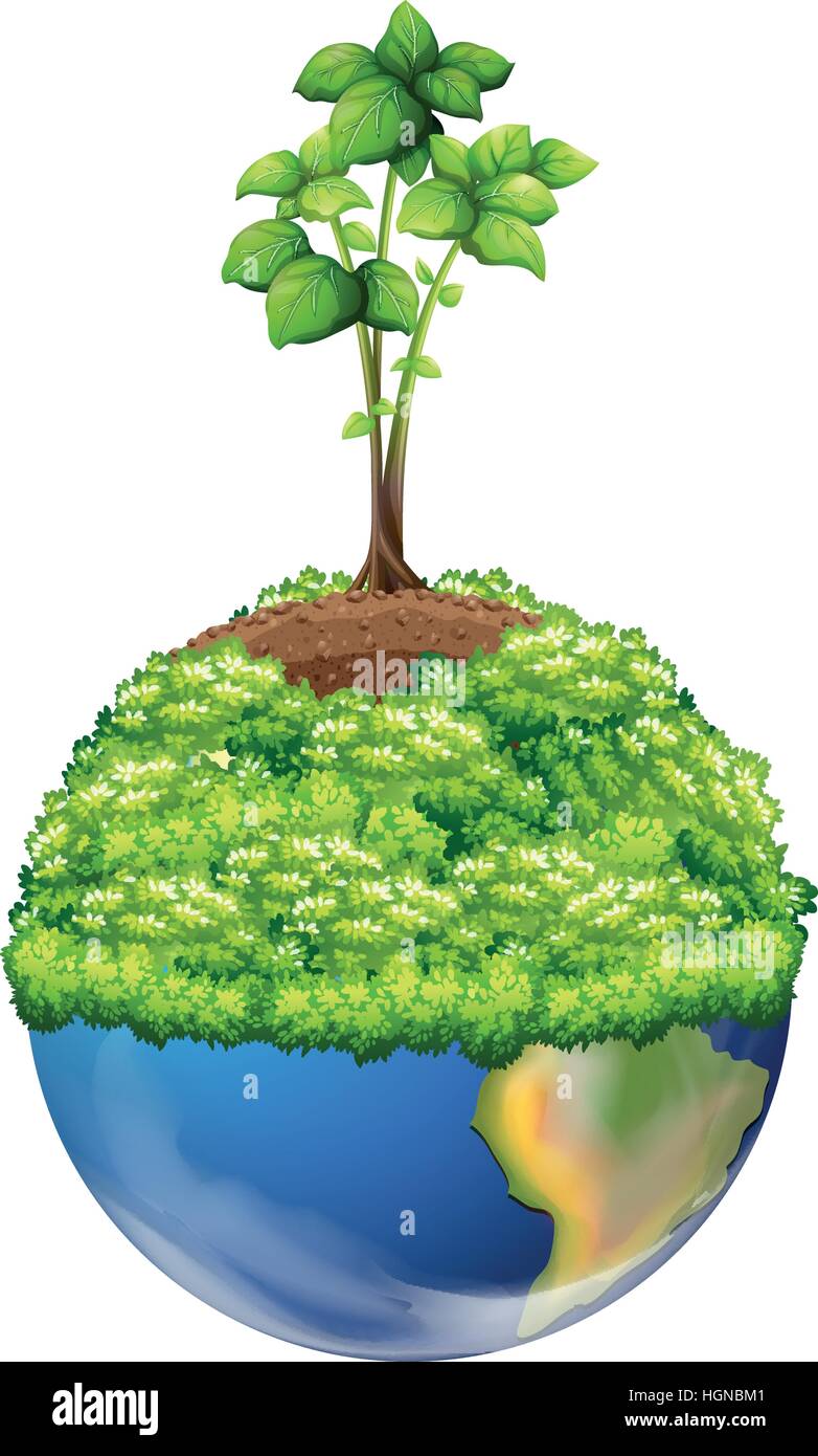Planet earth plants Stock Vector Images - Alamy