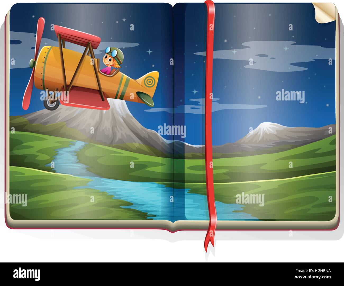 Reading in airplane Stock Vector Images - Alamy