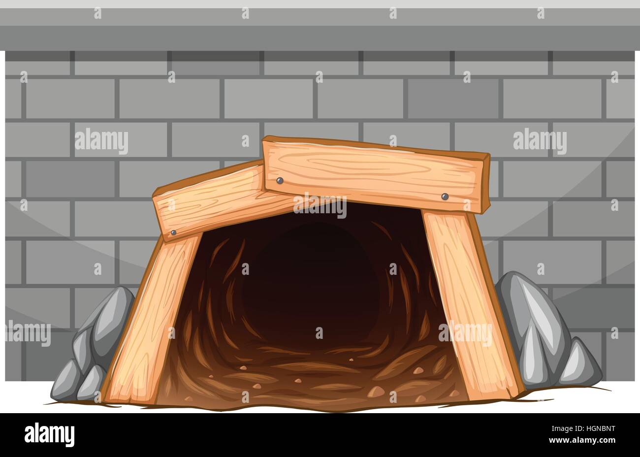 Tunnel entrance Stock Vector Images - Alamy