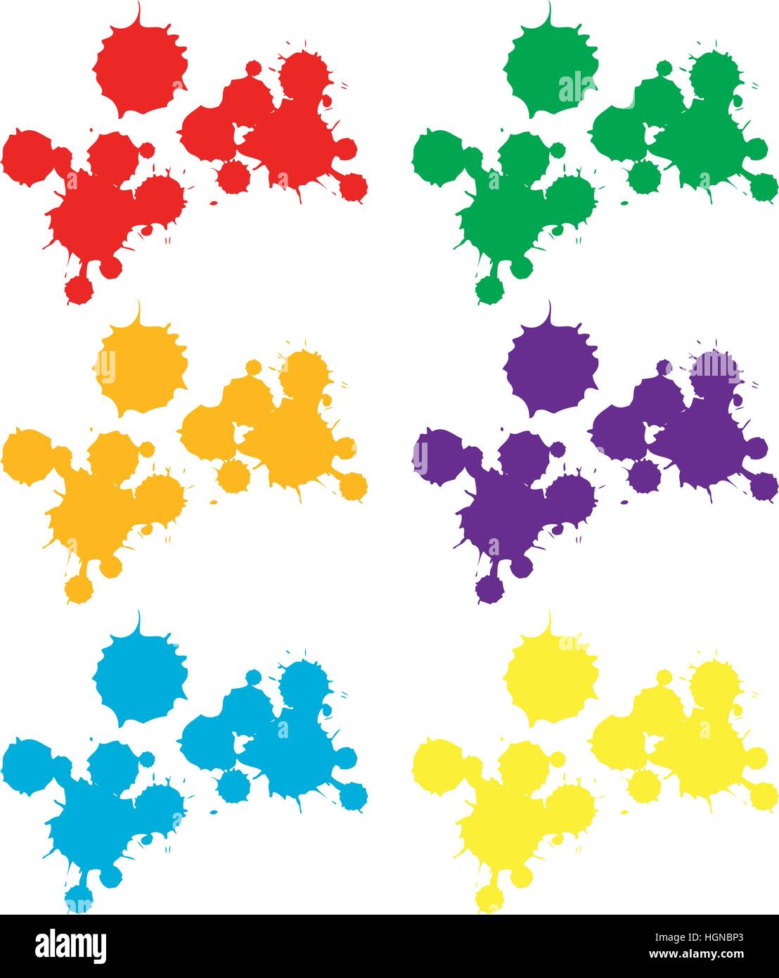 Splash background in six colors illustration Stock Vector Image & Art ...