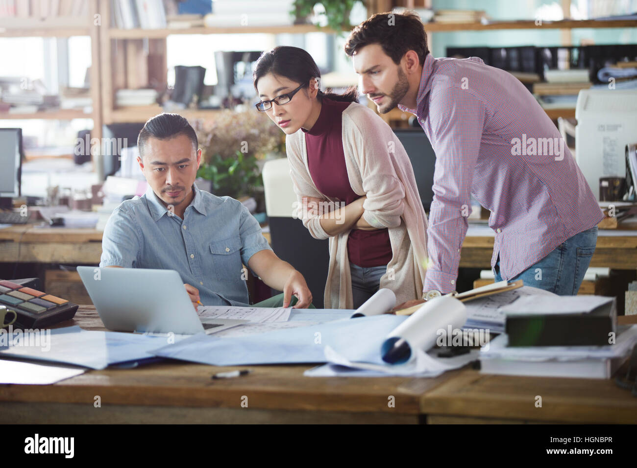 Architects talking in the office Stock Photo - Alamy