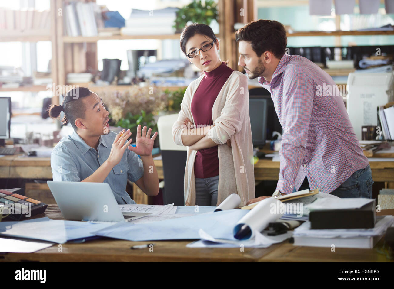 Architects talking in the office Stock Photo - Alamy