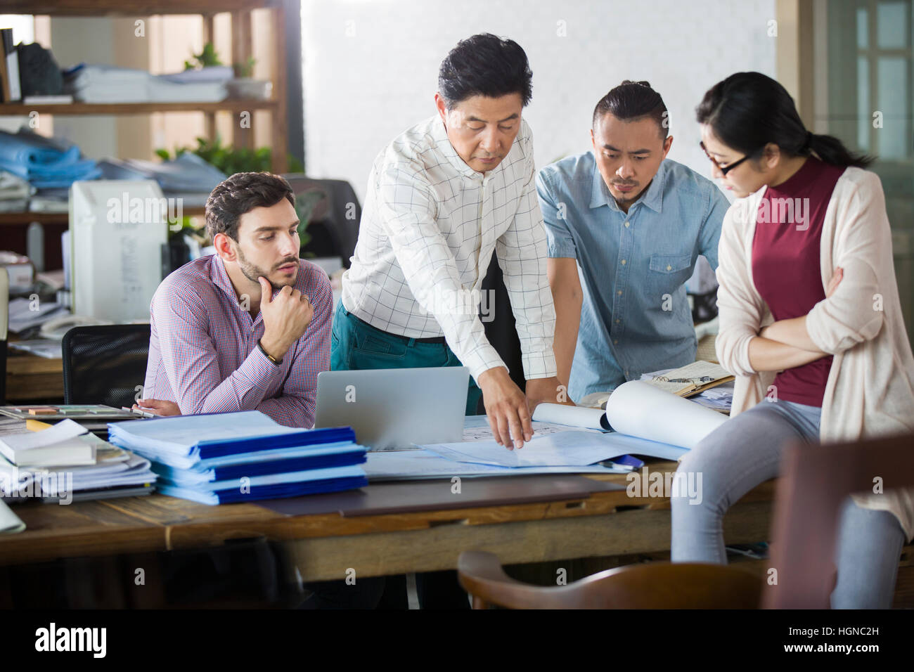 Architects talking in the office Stock Photo - Alamy