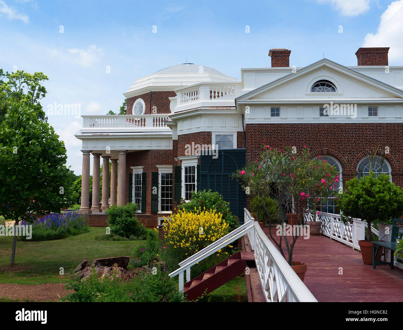 Monticello the graceful house built by Thomas Jefferson on the Potomac ...