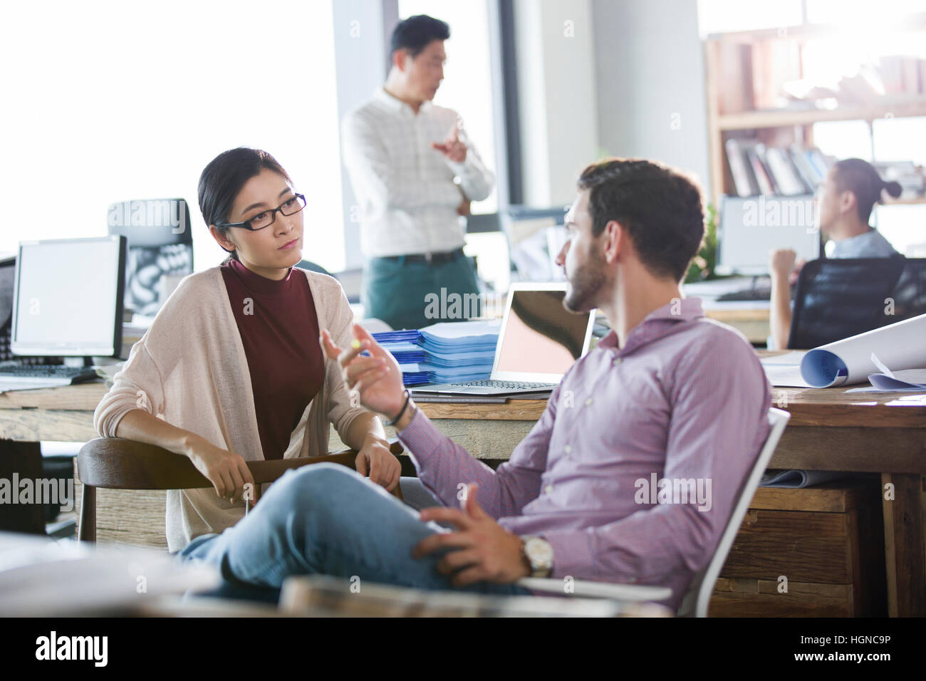 Architects talking in the office Stock Photo - Alamy