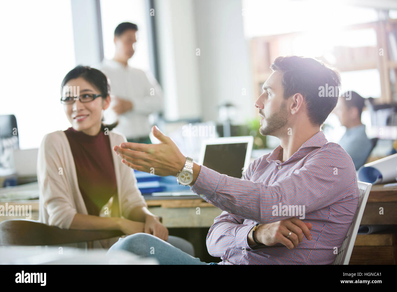Architects talking in the office Stock Photo - Alamy