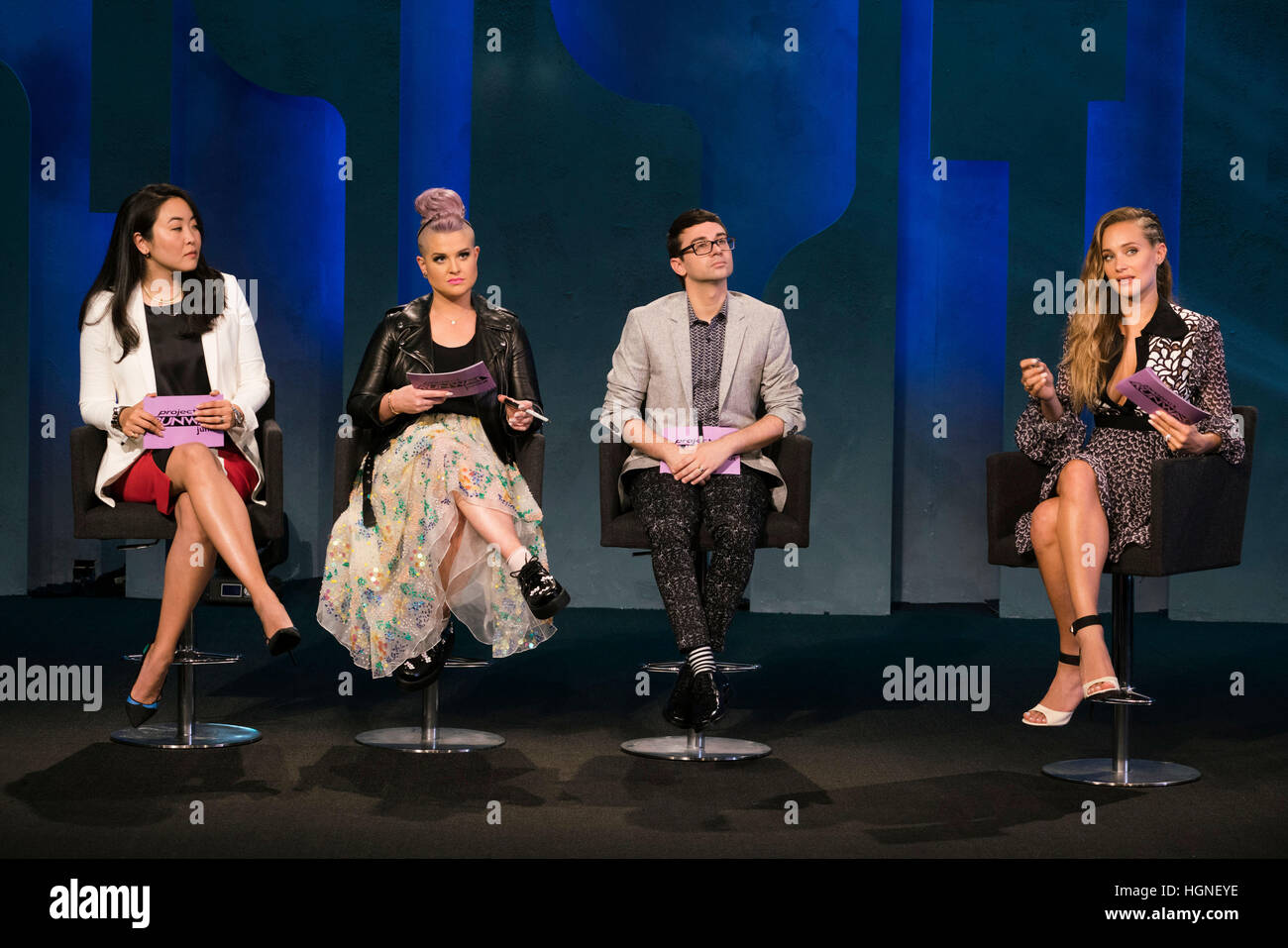 PROJECT RUNWAY JUNIOR, (from left): judges Aya Kanai, Kelly Osbourne ...