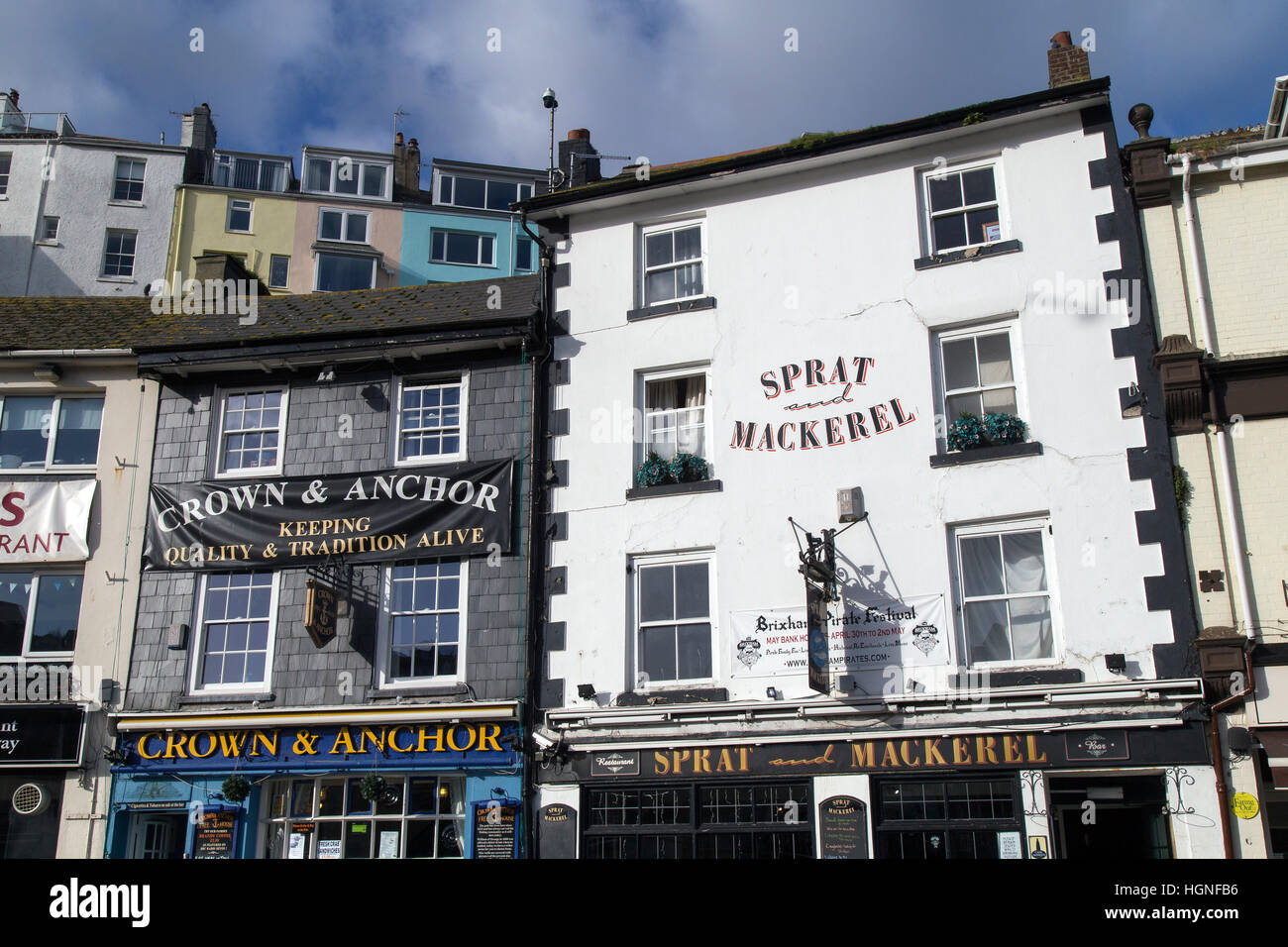The crown and anchor brixham hi-res stock photography and images - Alamy