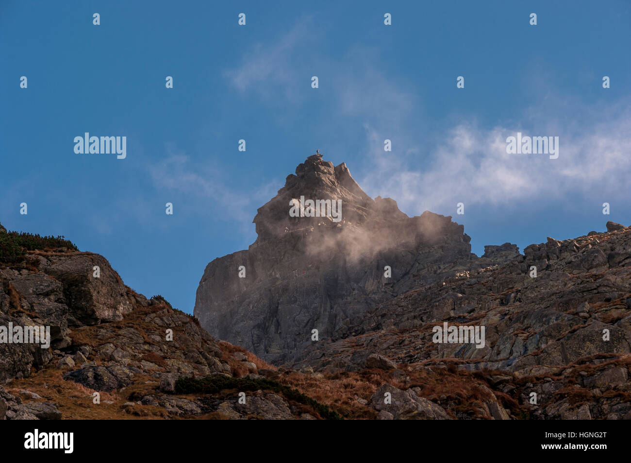 A view of the summit of the Mnich in the High Tatras Stock Photo - Alamy