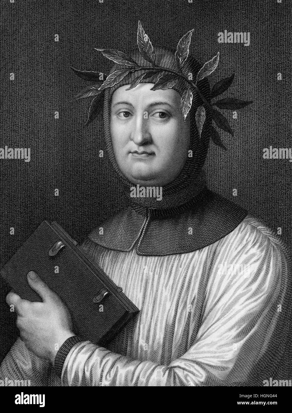 Francesco petrarca petrarch portrait Black and White Stock Photos ...