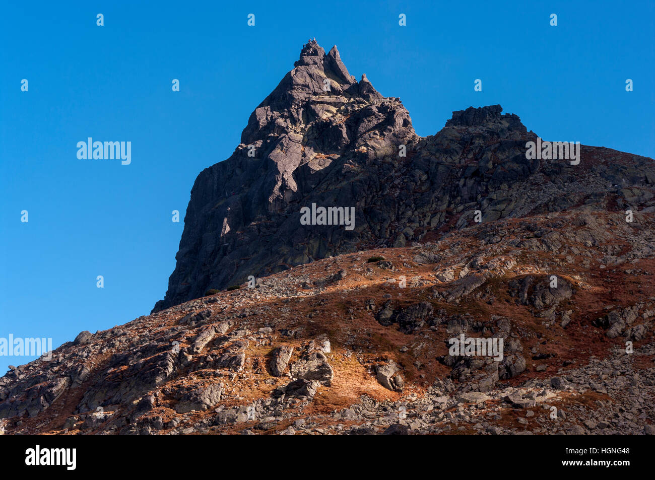 A view of the summit of the Mnich in the High Tatras Stock Photo - Alamy