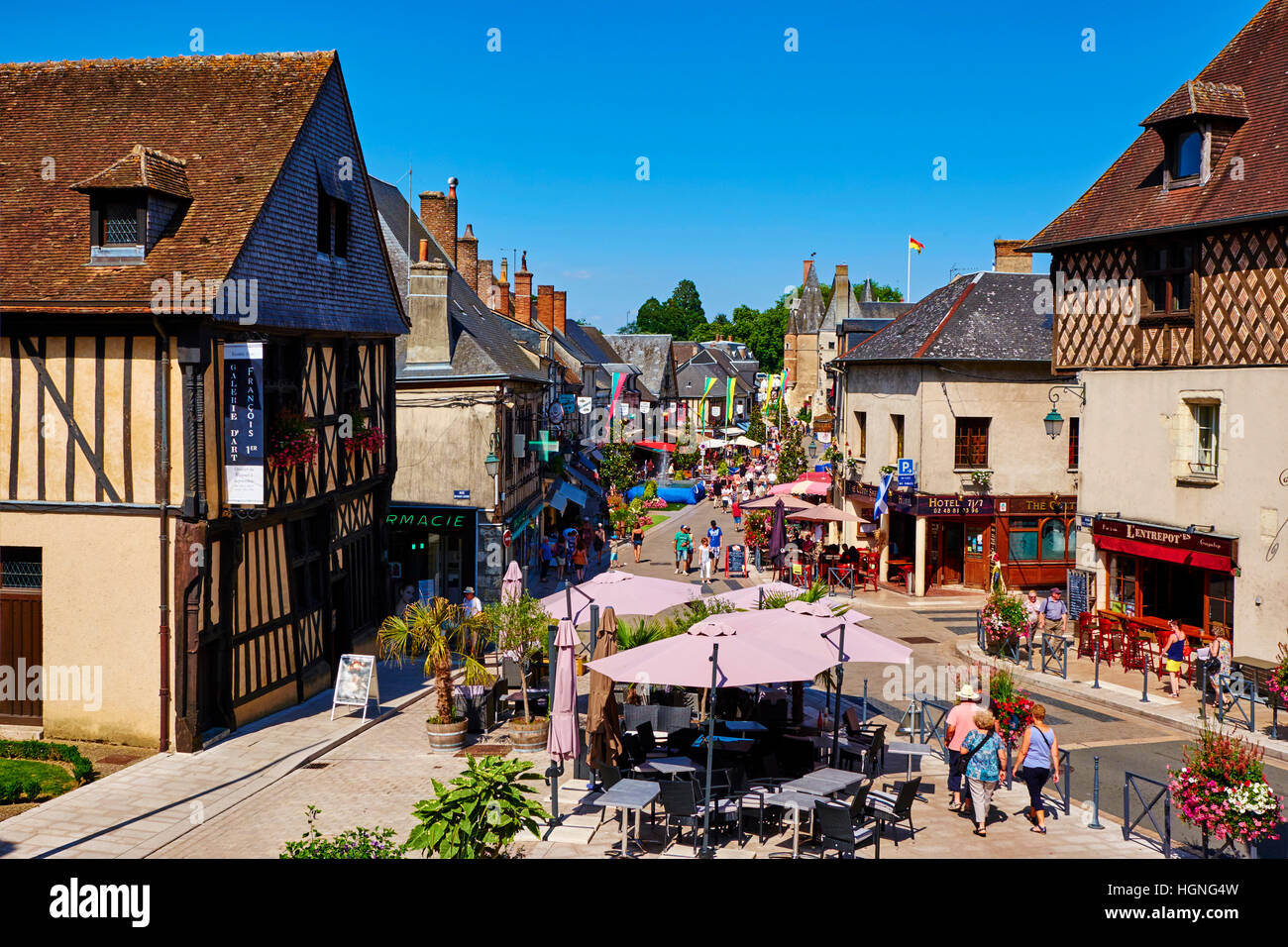 France, Cher (18), Sologne, Aubigny-sur-Nere, the Jacques Coeur road ...