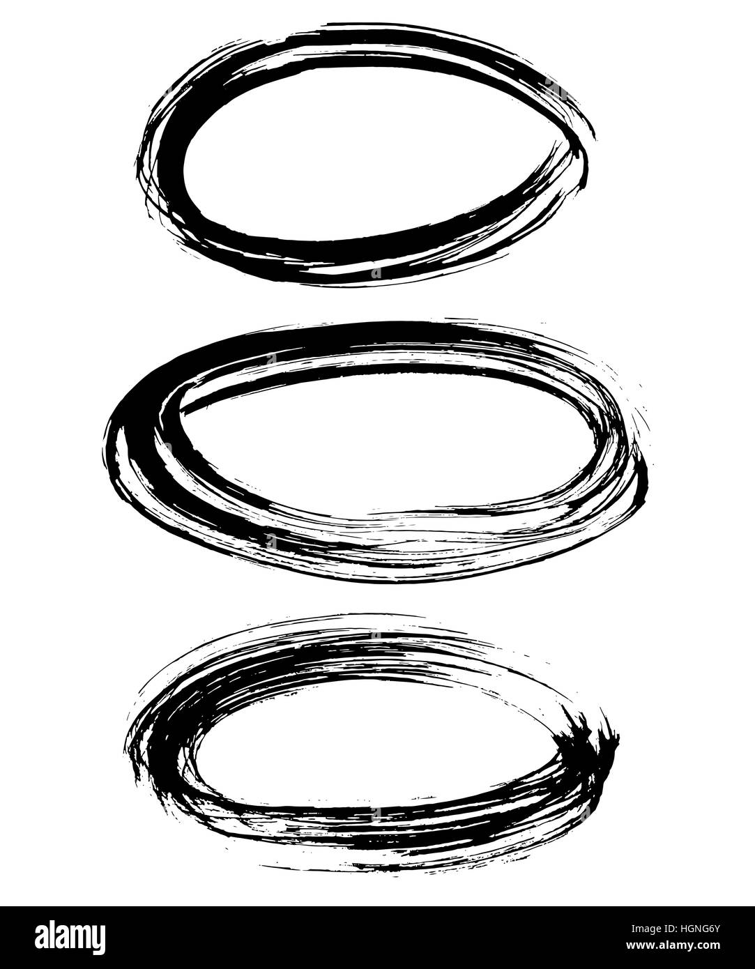 Set of round grunge vector frames. Grunge background Stock Vector Image ...
