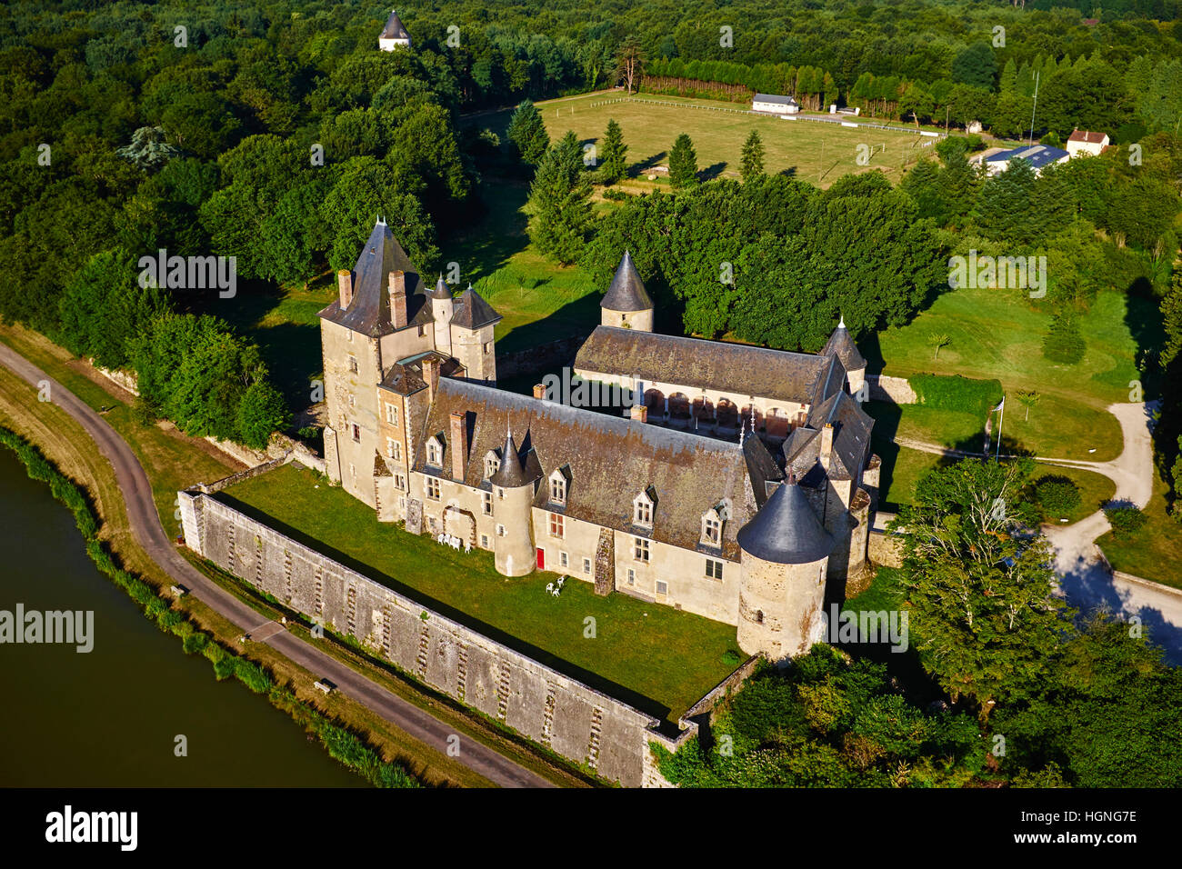 France, Cher (18), Berry, the Jacques Coeur road, Chateau de la La ...