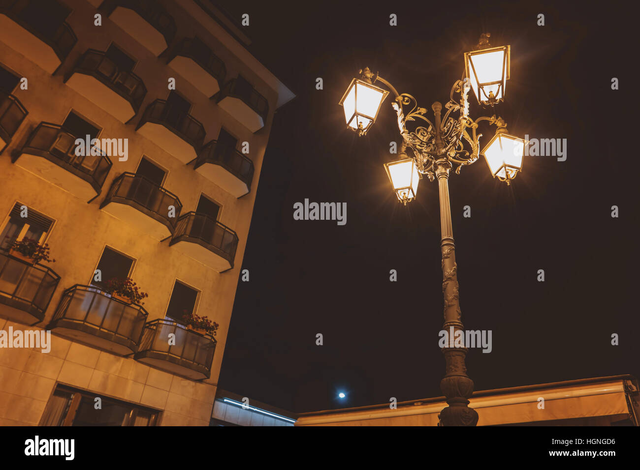 Street lamp at night Stock Photo - Alamy