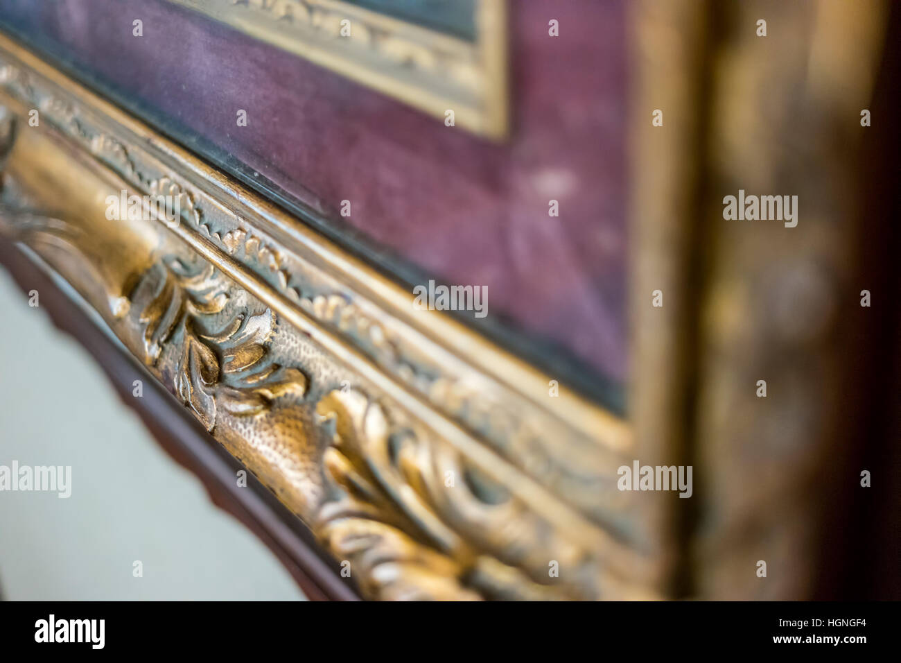 Old gilded frame Stock Photo - Alamy