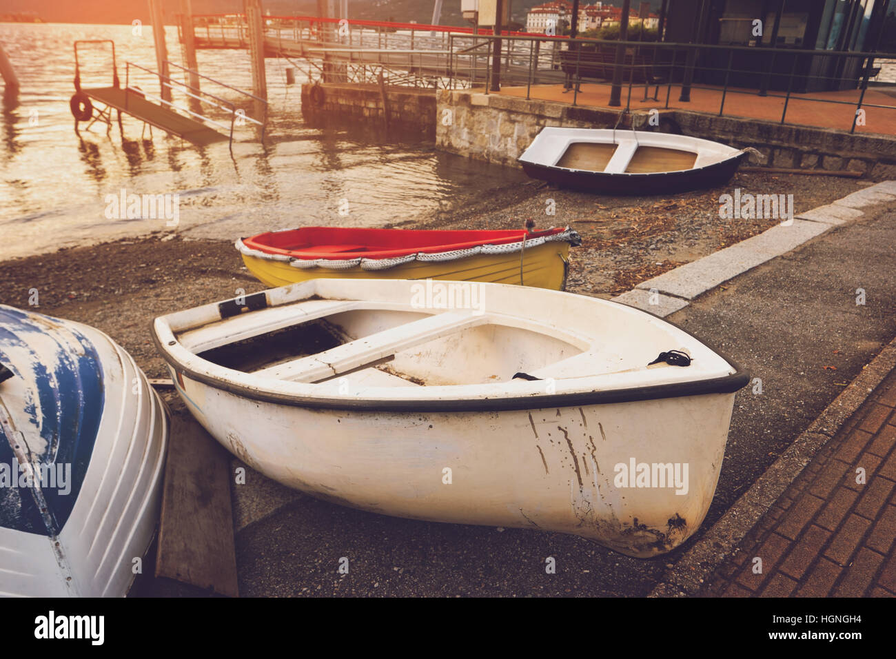 Row boat on land hi-res stock photography and images - Alamy