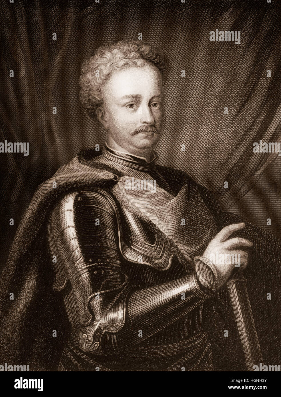 Portrait of John III Sobieski 1629 - 1696, monarch of the Polish ...