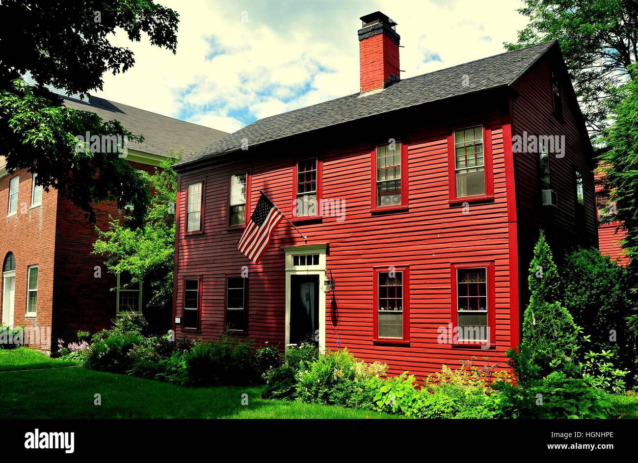 Wooden Colonial Farmhouse