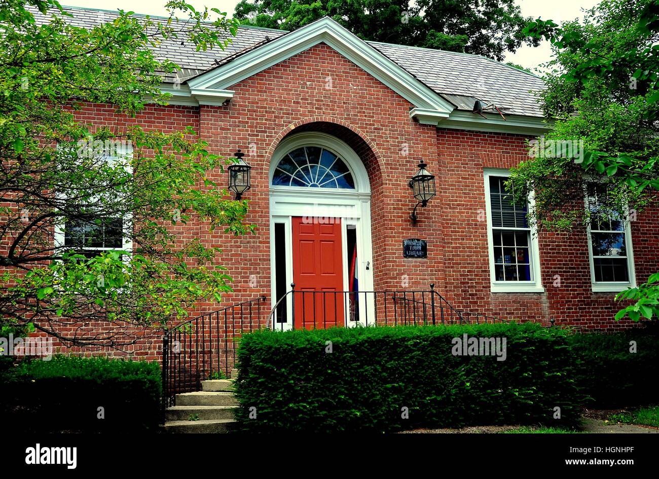 Hancock, New Hampshire - July 11, 2013: Colonial style Hancock Public ...