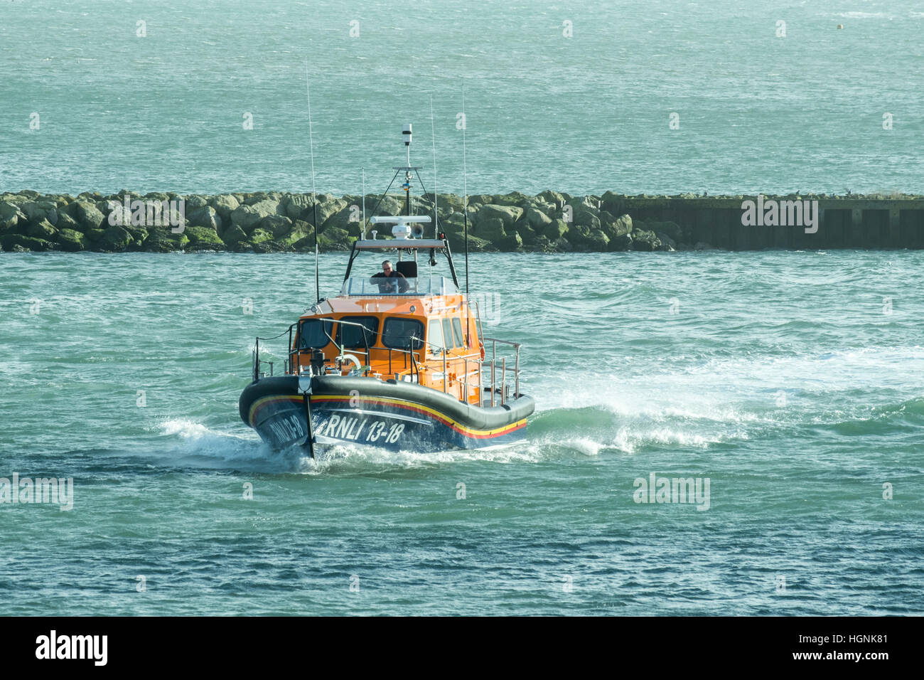 RNLI Lifeboat Training in Poole.Poole home of the RNLI Stock Photo - Alamy