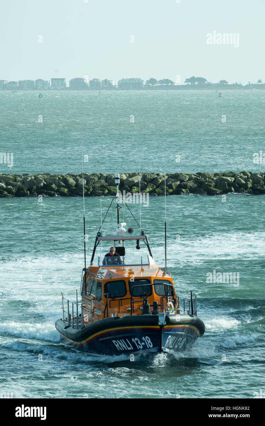 RNLI Lifeboat Training in Poole.Poole home of the RNLI Stock Photo - Alamy