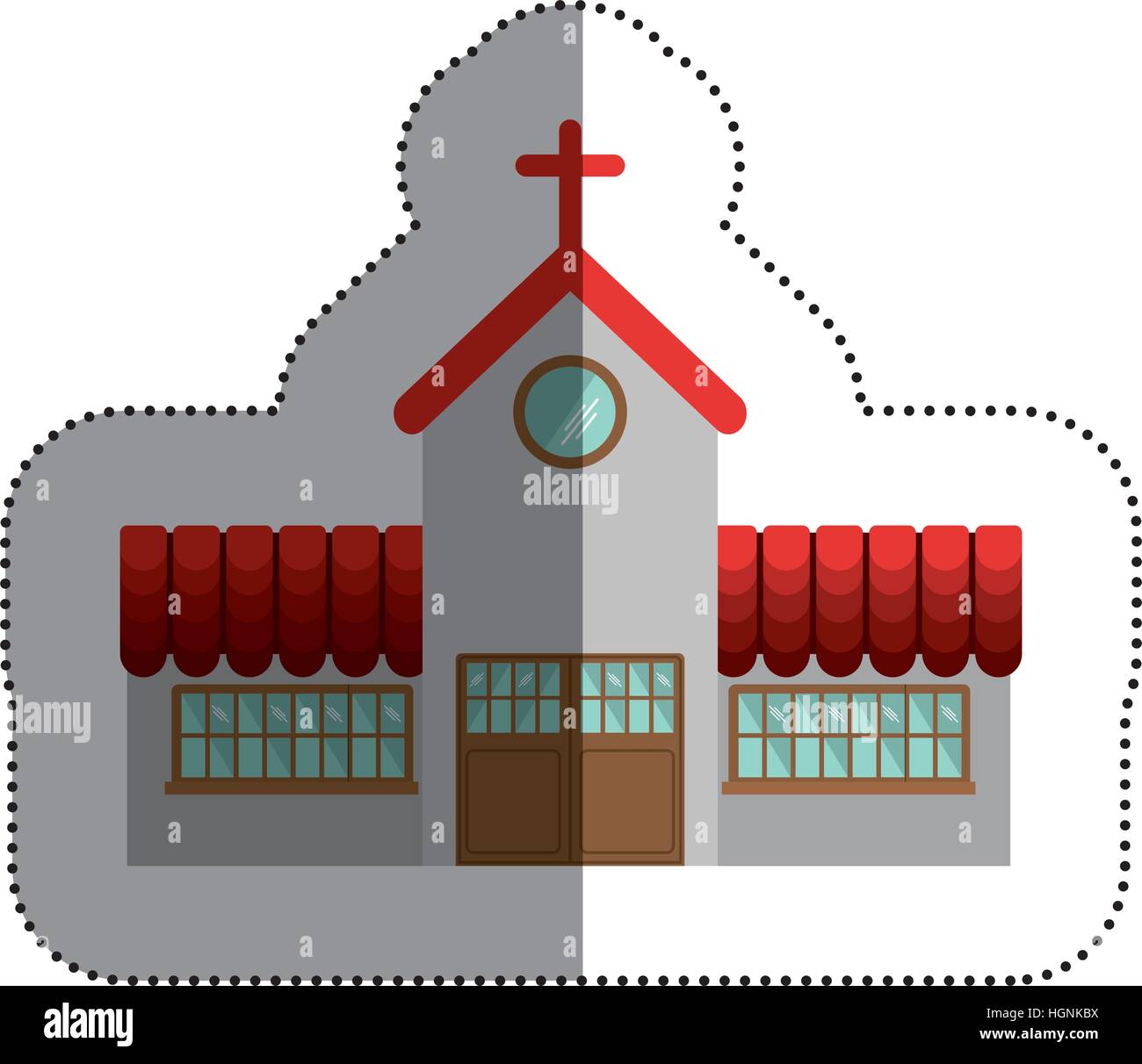 House church icon. Home real estate and building theme. Isolated design ...
