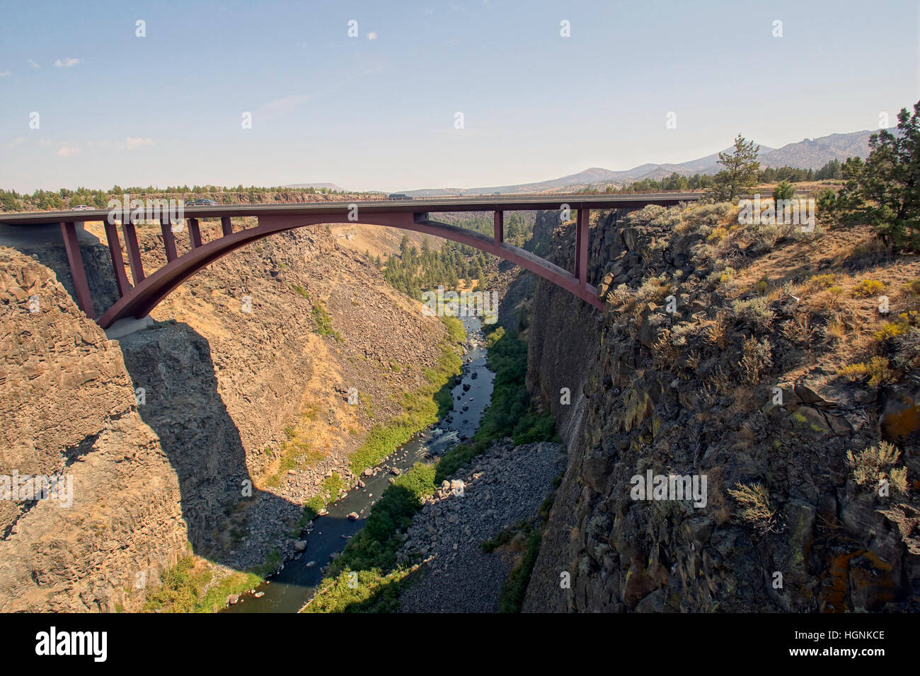 Highway Bridge over the Crooked River Canyon Stock Photo - Alamy