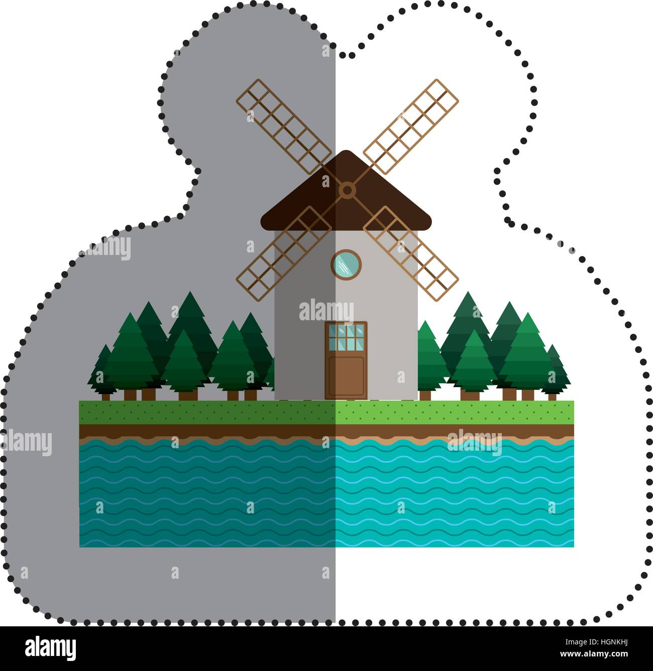 House mill icon. Home real estate and building theme. Isolated design ...