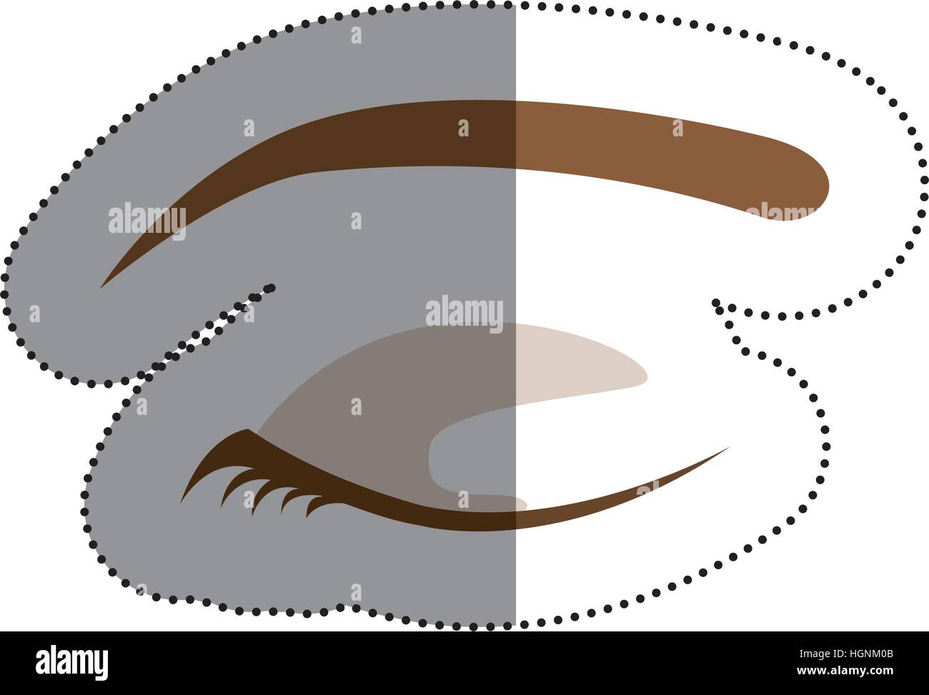 Female eye icon. View look vision and optical theme. Isolated design ...