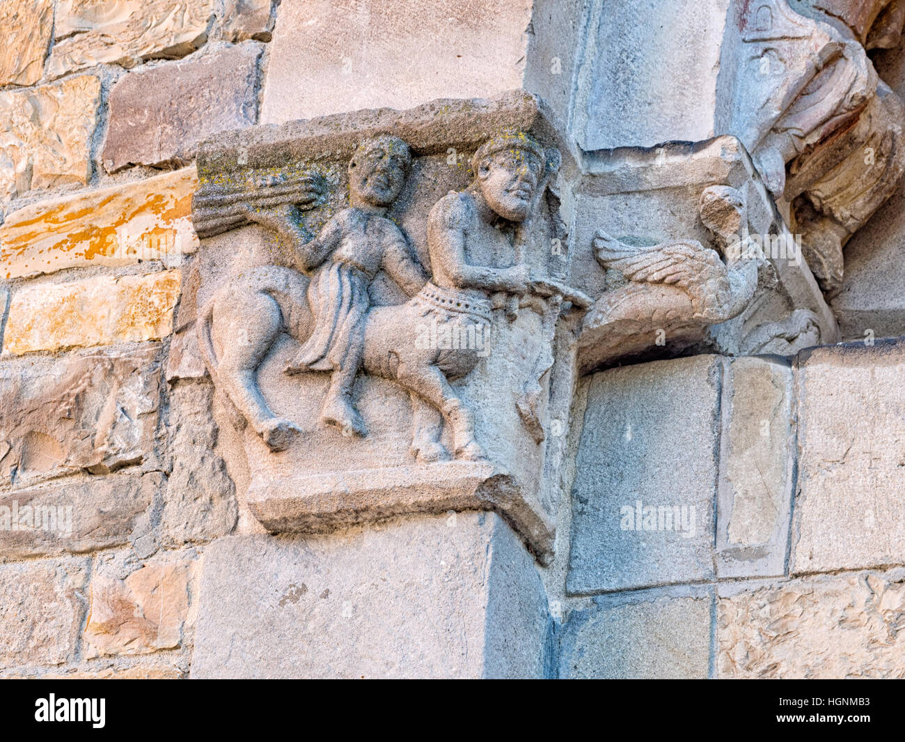 Stone centaur carving detail outside church Santa Maria Assunta ...