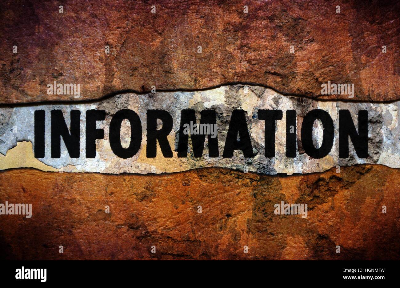 Information text on wall Stock Photo - Alamy