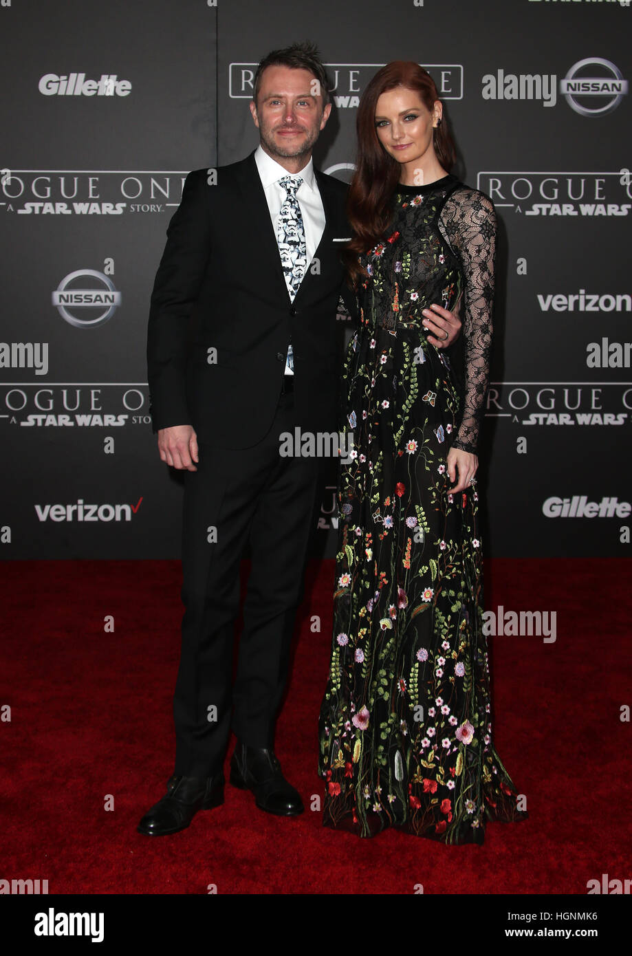 Chris Hardwick and Lydia Hearst attending the premiere of Walt Disney ...