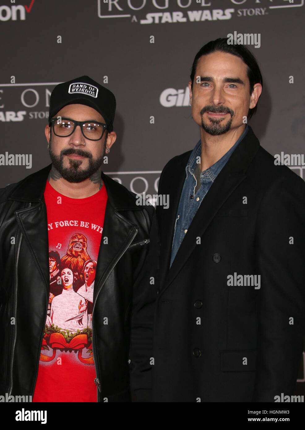 A.J. McLean and Kevin Richardson attending the premiere of Walt Disney ...