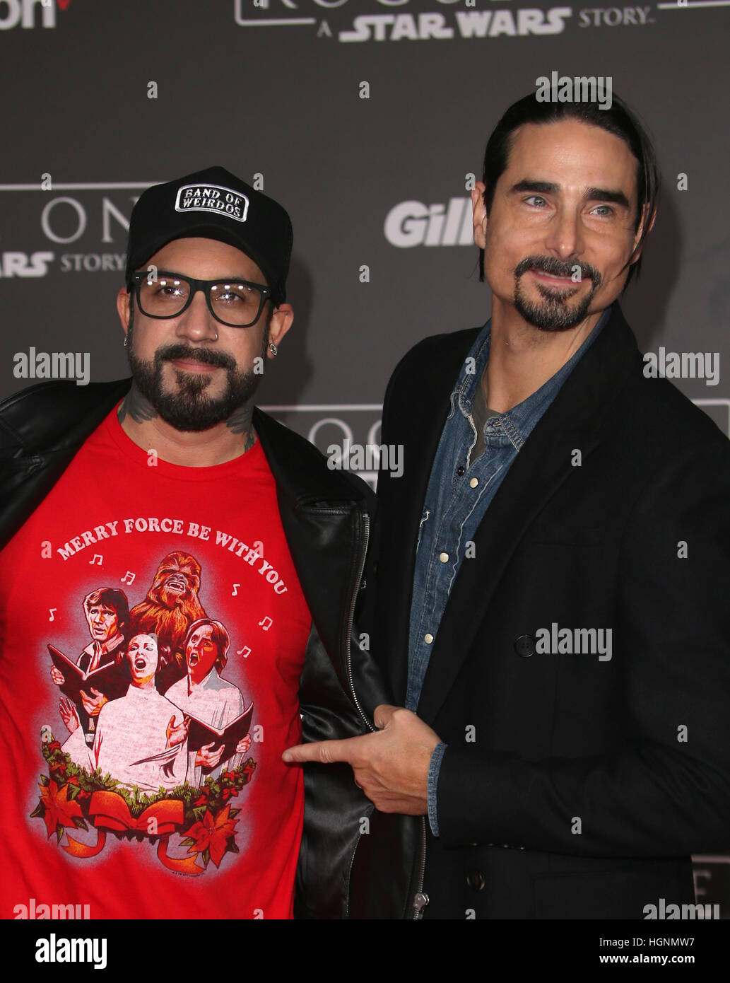 A.J. McLean and Kevin Richardson attending the premiere of Walt Disney ...