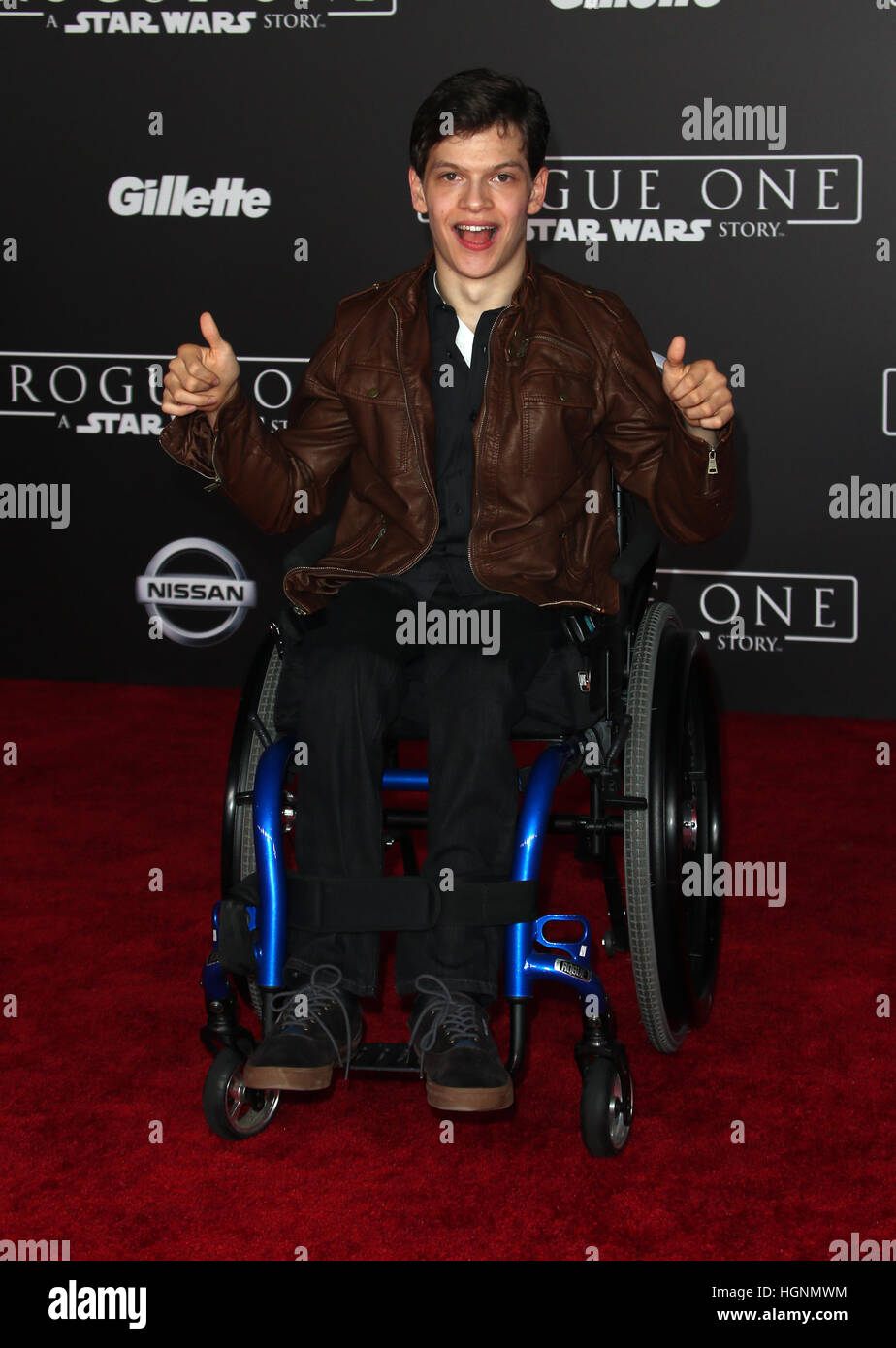 Micah Fowler attending the premiere of Walt Disney Pictures and ...