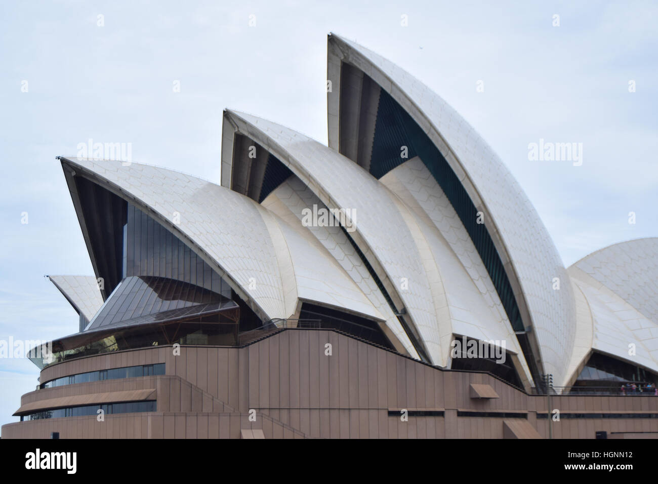 The Sydney Opera House SOH on Bennelong Point next to the Sydney Harbor ...