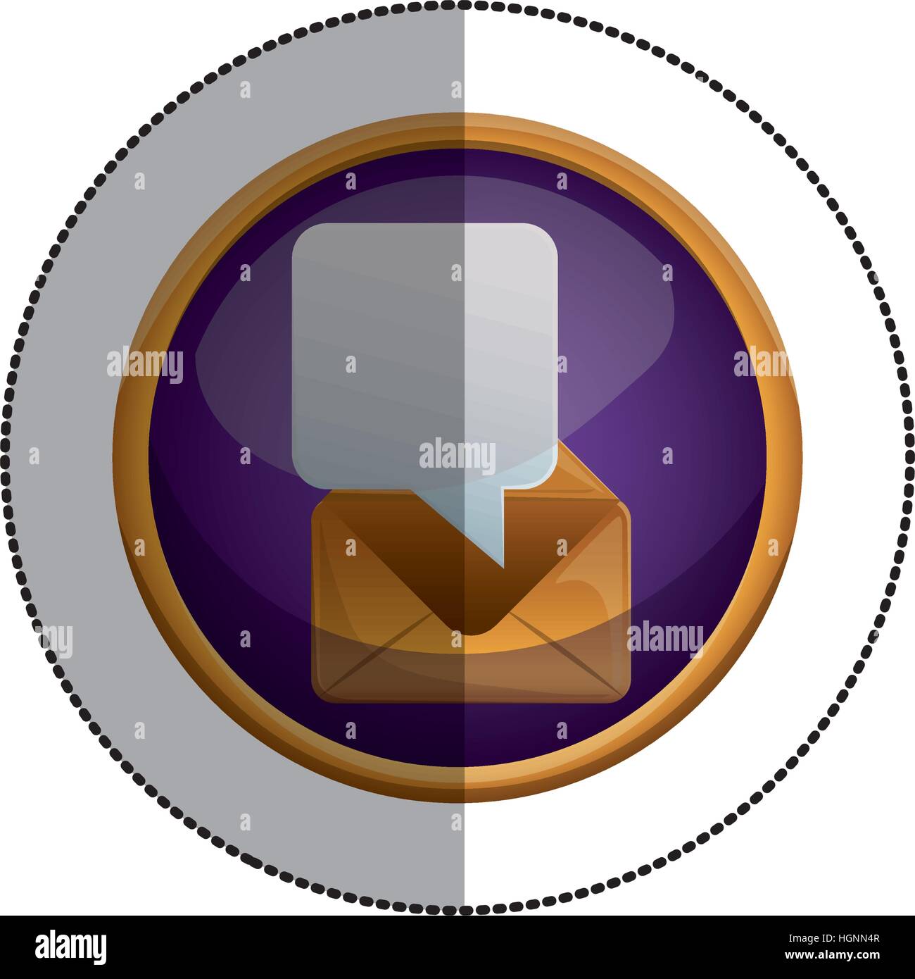 Envelope icon. Email mail message letter and marketing theme. Isolated ...