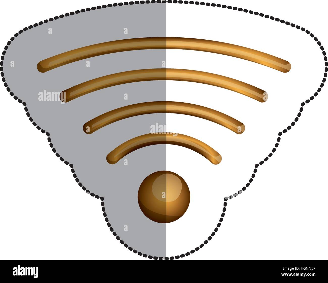 Wifi wave icon. Internet technology and communication theme. Isolated ...