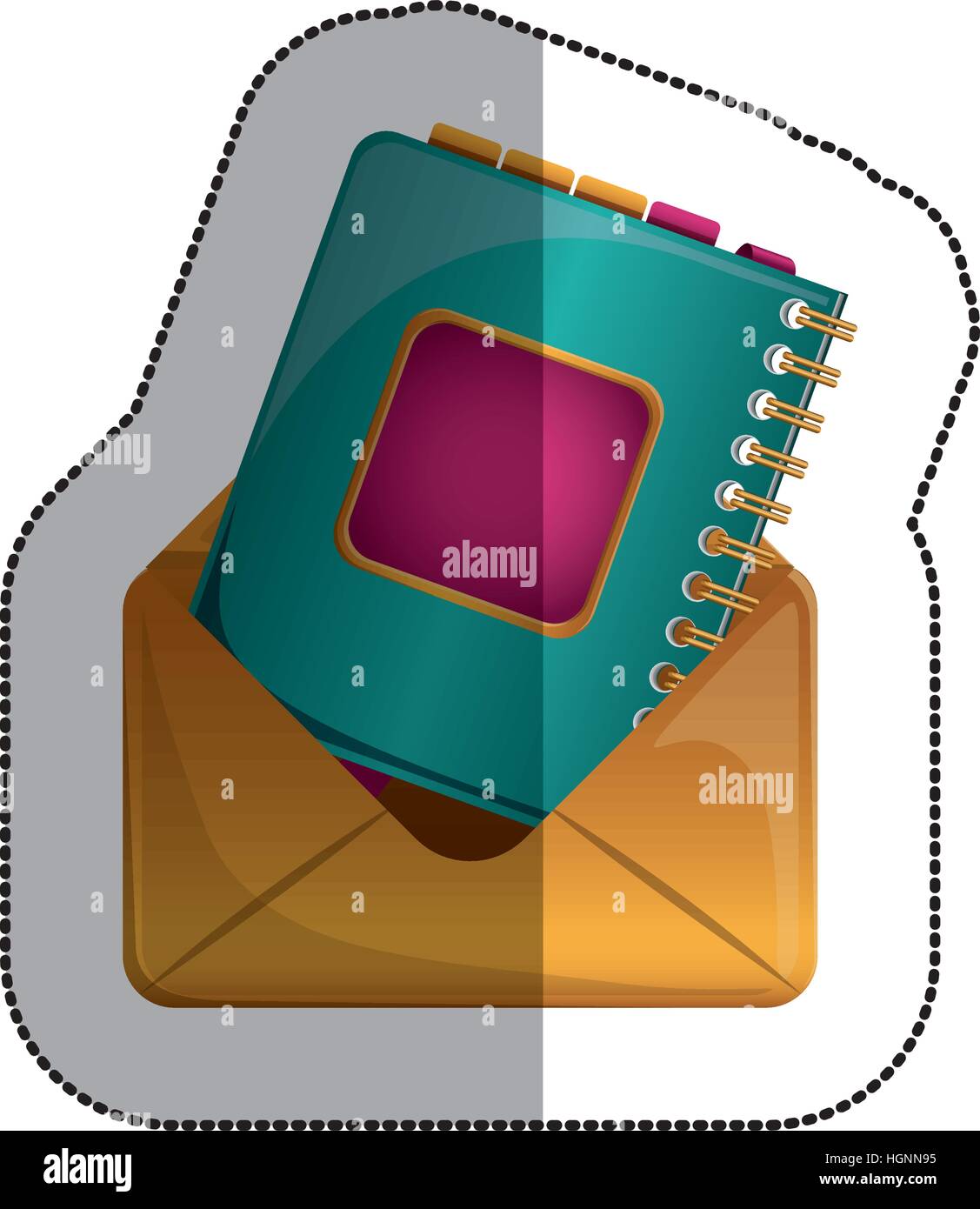 Envelope icon. Email mail message letter and marketing theme. Isolated ...